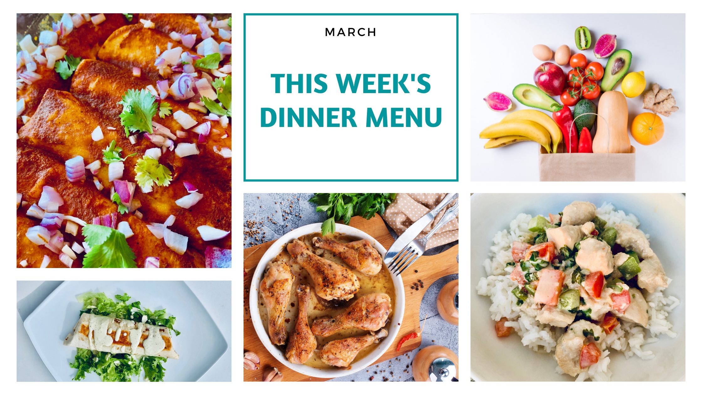What's for Dinner? Ideas for your Weekly Dinner Menu!